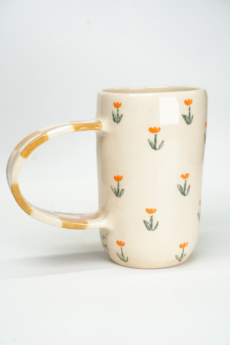 Light Orange Flowers Slab Mug – Toni Darling Frank