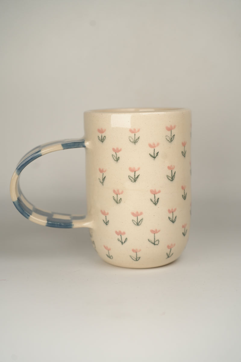 Pink and Blue Flowers Slab Mug – Toni Darling Frank